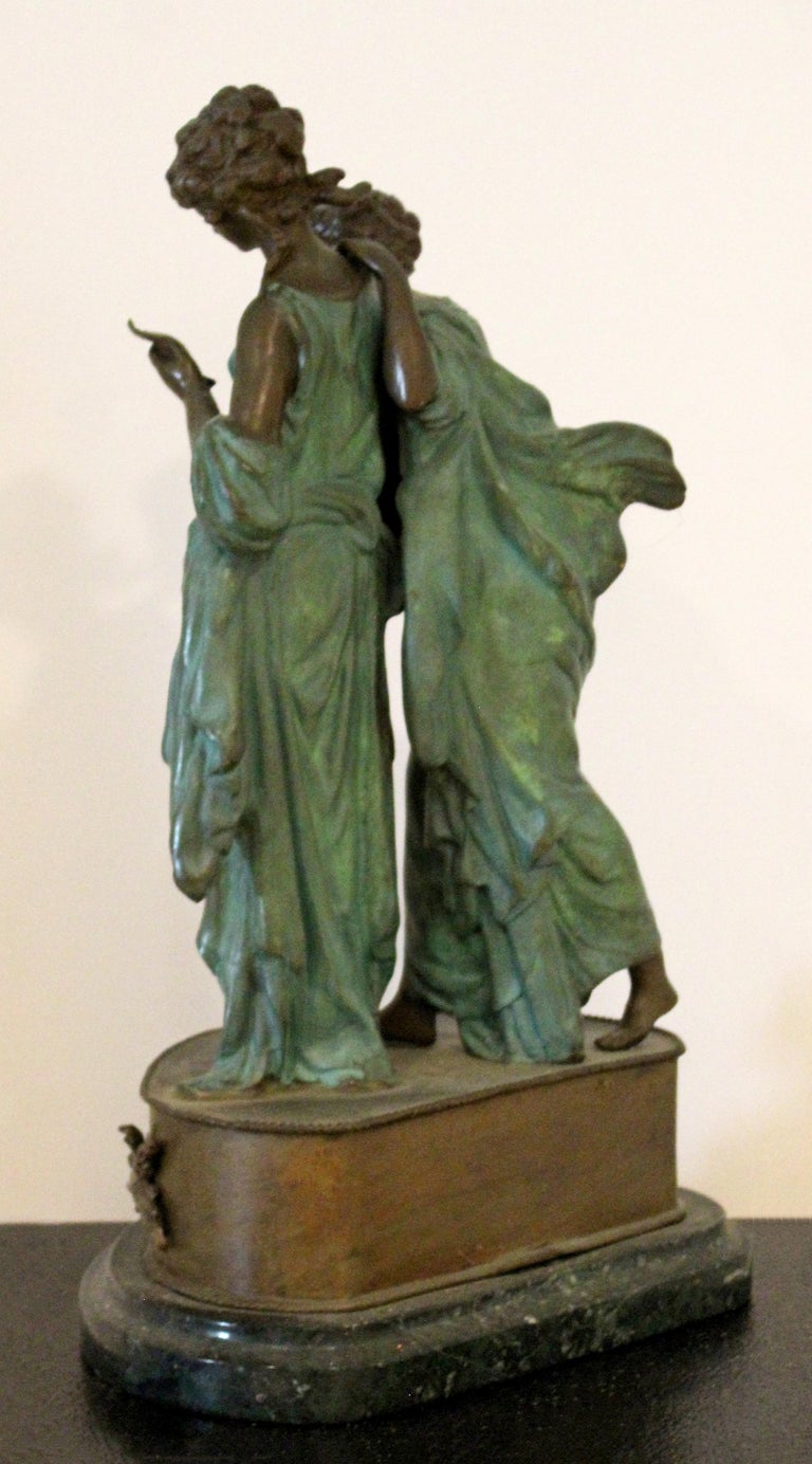 Bronze Table Sculpture on Marble Confidence by Louis Moreau ...