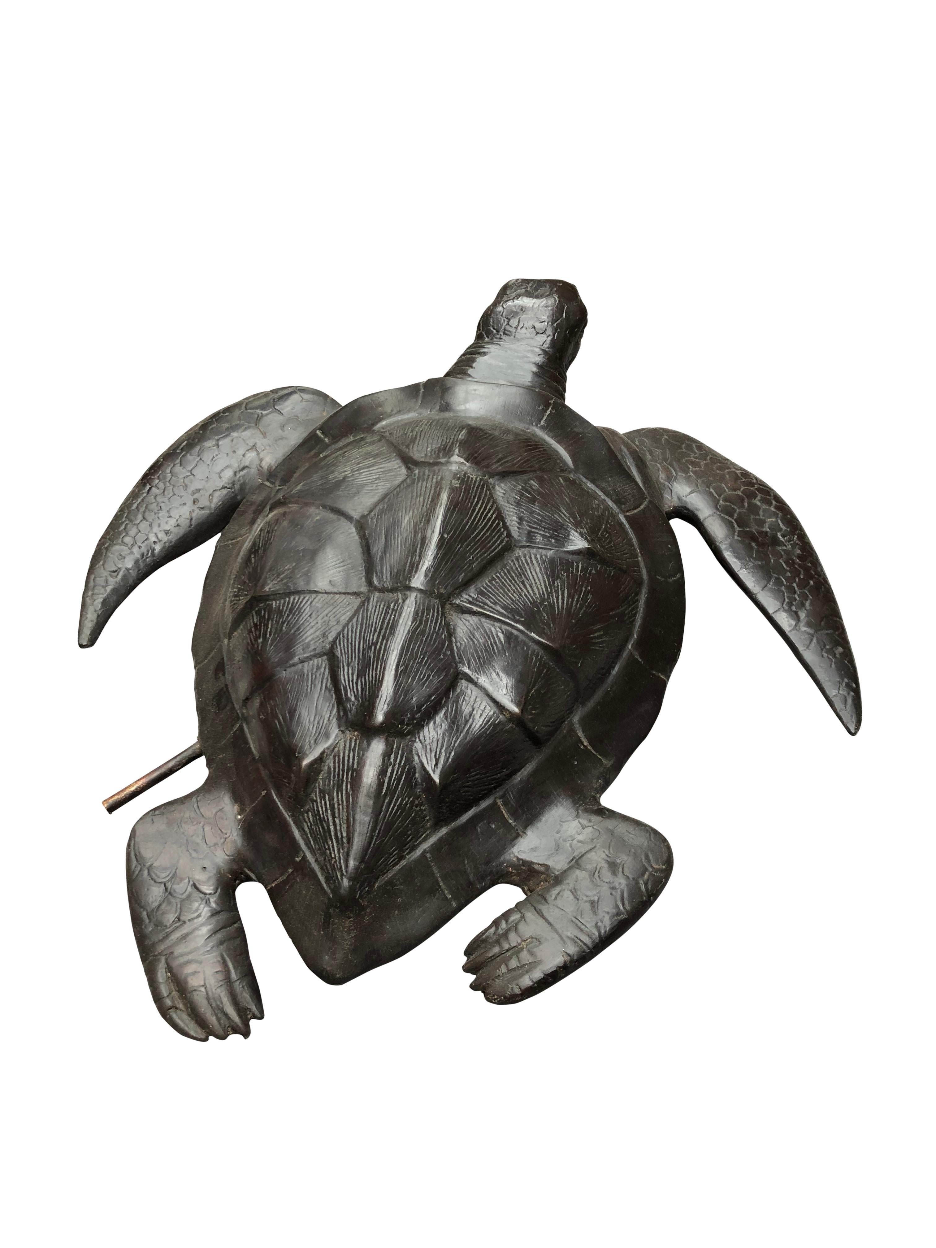 Bronze Turtle Fountain Sea Turtles Garden Pond Water Feature, 20th ...