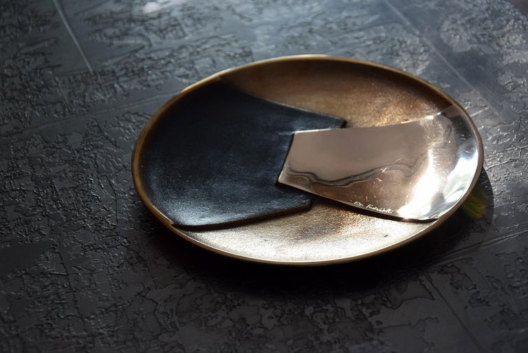 Bronze Vase and Pocket Emptier, Italy, 1980 For Sale at 1stDibs