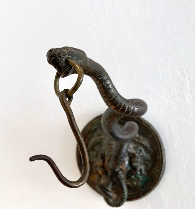 Bronze Wall Mounted Hook of Medusa and Serpent in the Roman Style at ...