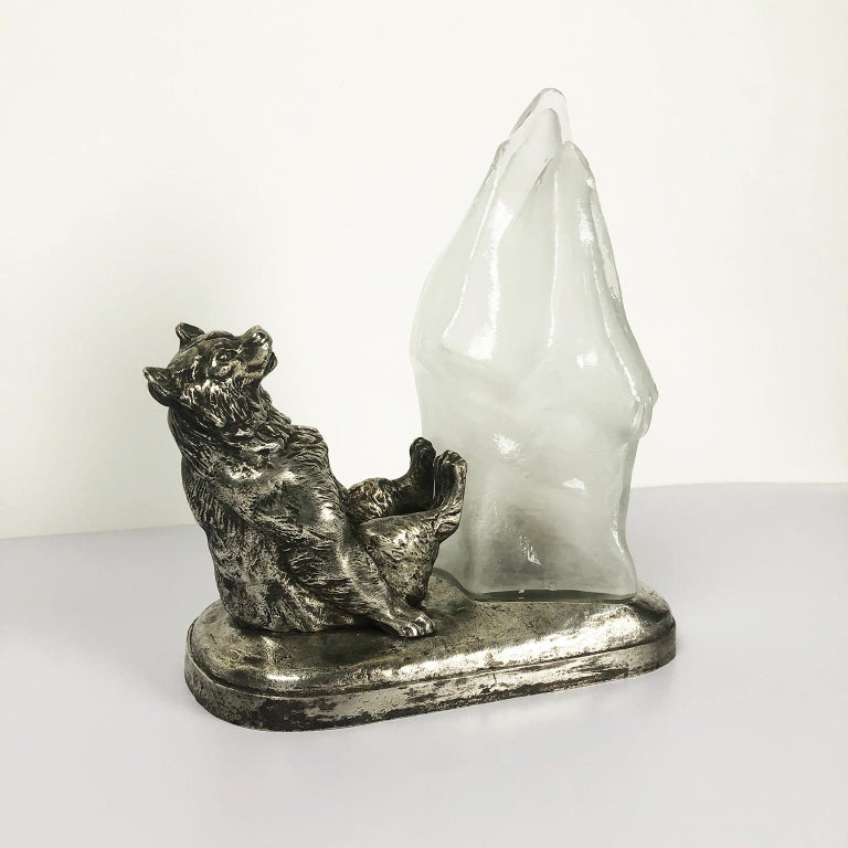 Bronzed Bear Table Lamp by Thomas François Cartier For Sale at 1stDibs