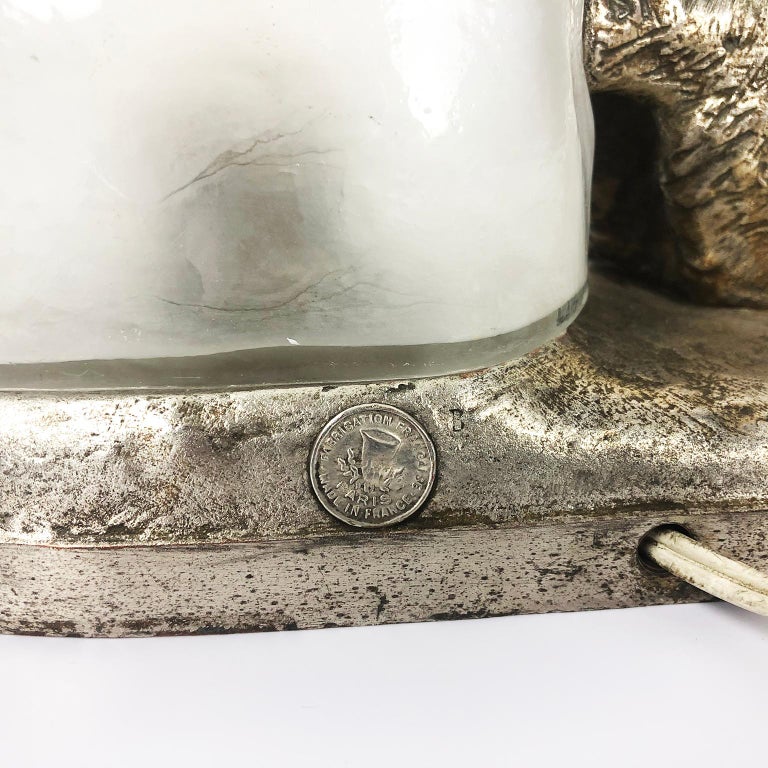 Bronzed Bear Table Lamp by Thomas François Cartier For Sale at 1stDibs