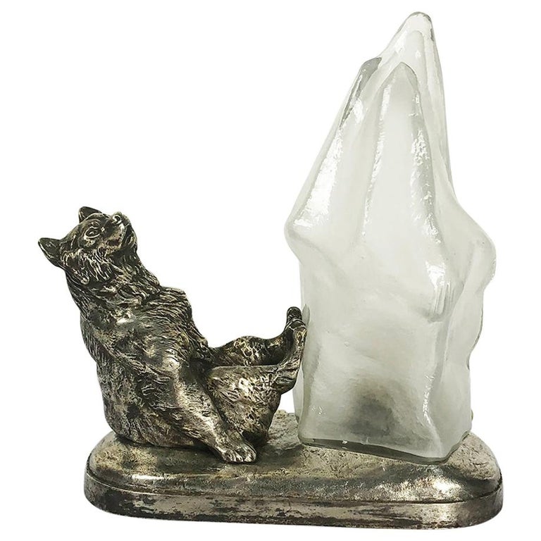 Bronzed Bear Table Lamp by Thomas François Cartier For Sale at 1stDibs