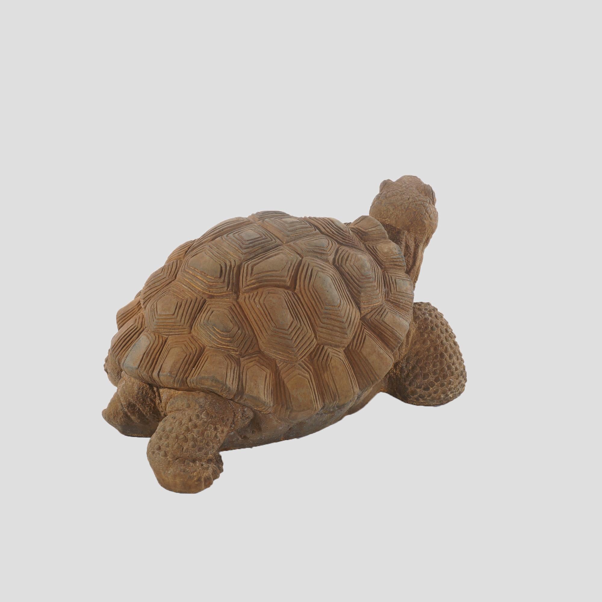 Bronzed Cast Hardstone Garden Tortoise 20thC For Sale at 1stDibs