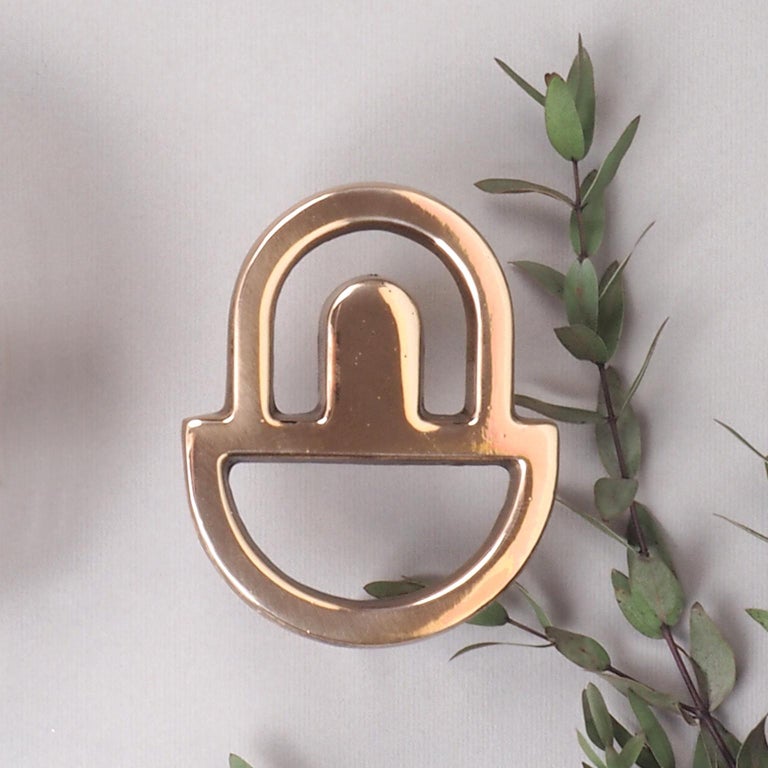 Bronzino Set of 2 Casting Bronze Hooks by Portego For Sale at 1stDibs