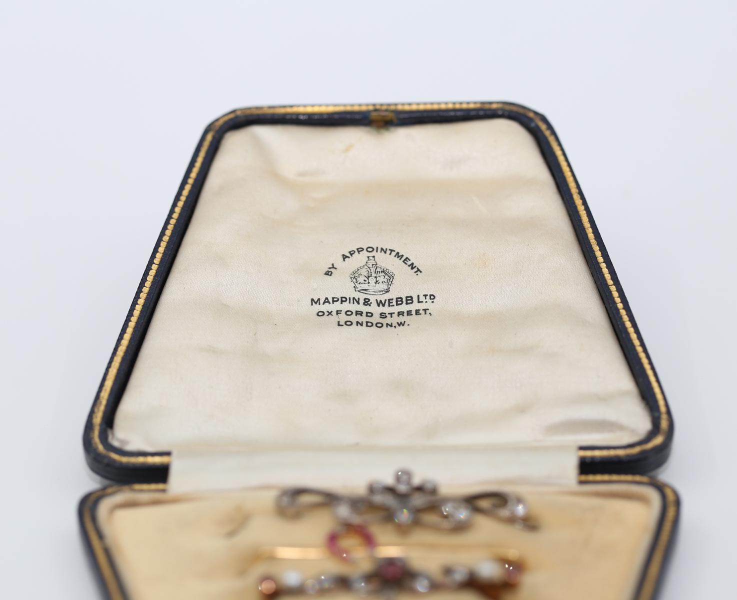 Brooch Collection Set 6 Matching Box Unisex, 1910 at 1stDibs