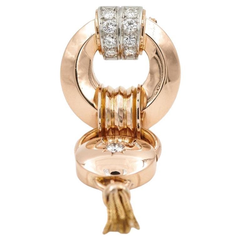 Brooch Rose Gold Diamond For Sale at 1stDibs