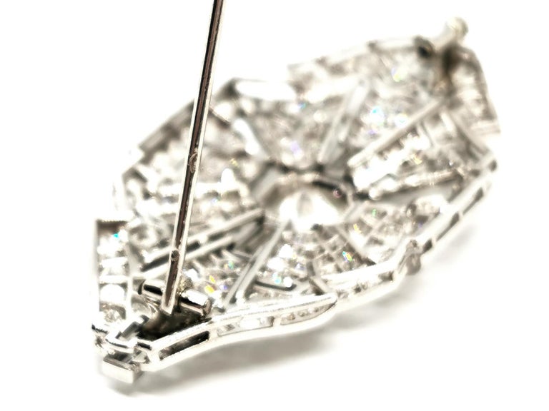 Brooch White Gold Diamond For Sale at 1stDibs