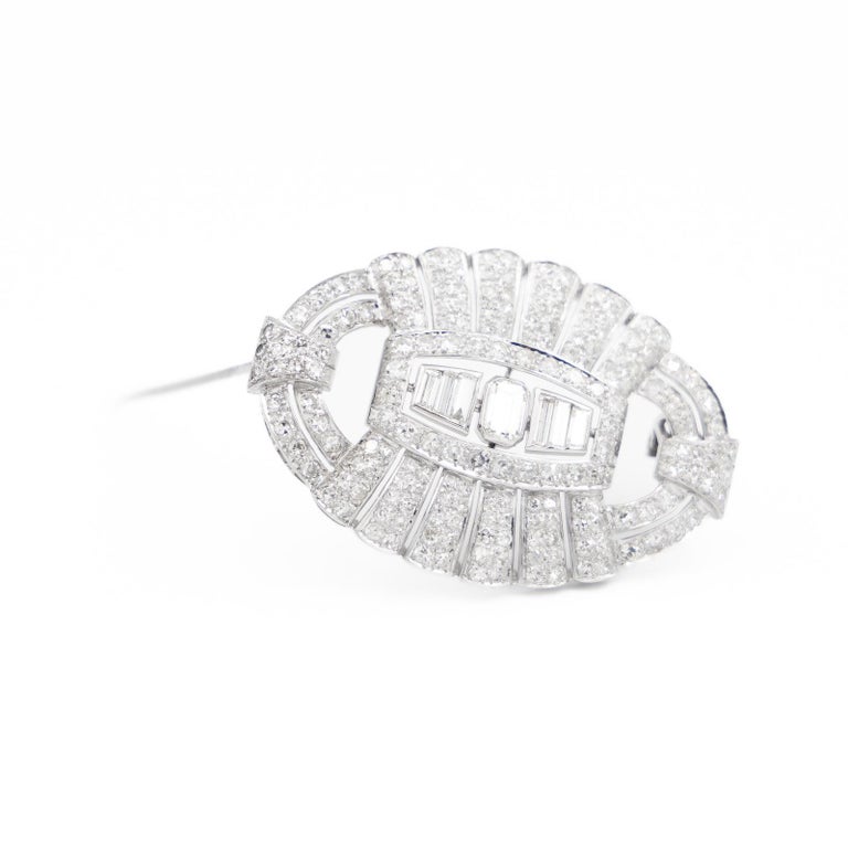 Brooch White GoldDiamond For Sale at 1stDibs
