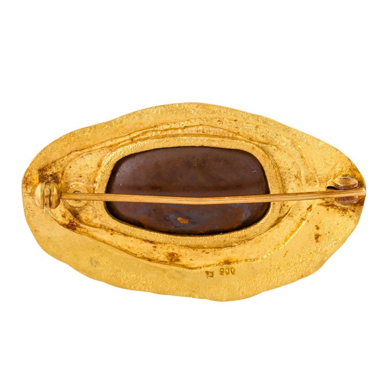 Brooch with Boulder Opal For Sale at 1stDibs