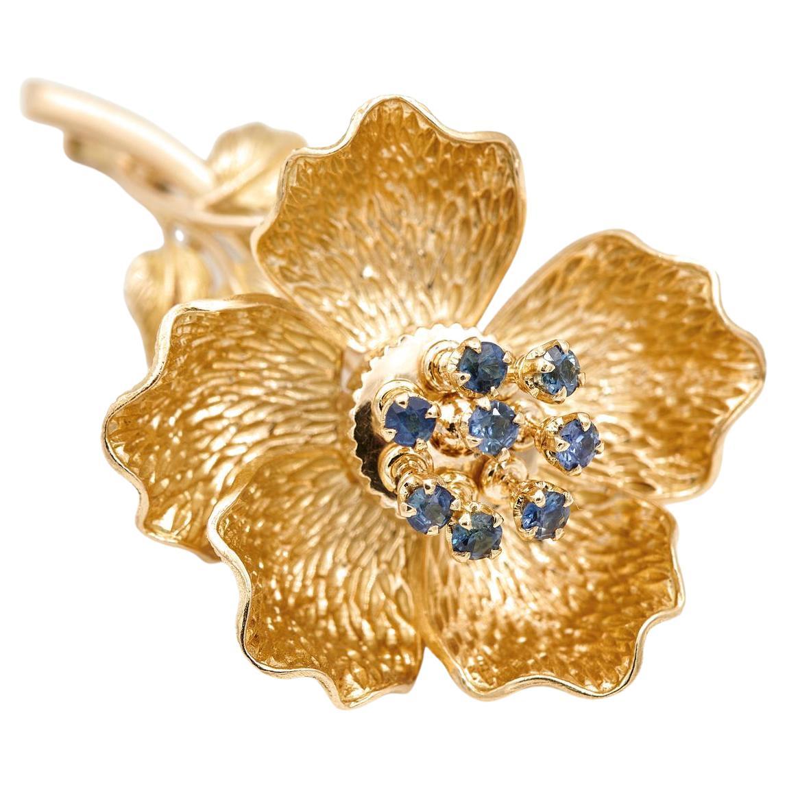 Yellow Gold Brooch at 1stDibs