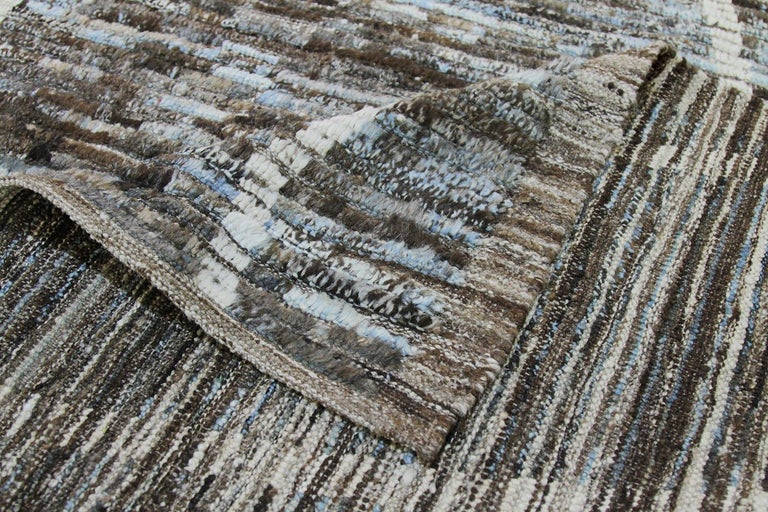 Nazmiyal Collection Grey Modern Moroccan Style Rug. 9 ft 4 in x 11 ft 2 ...