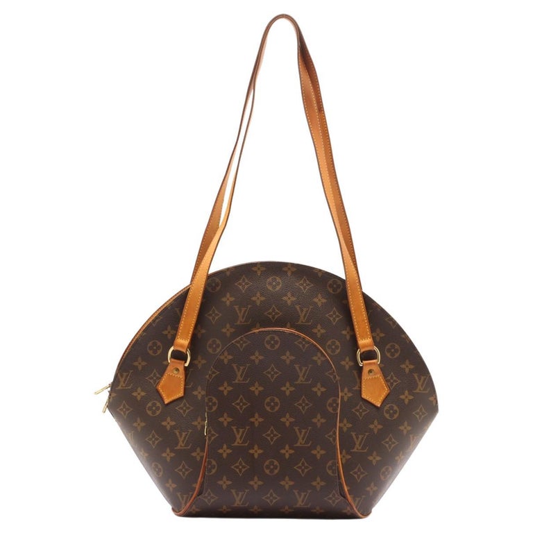Brown and tan Monogram coated canvas Louis Vuitton Ellipse Shopping GM bag For Sale at 1stDibs
