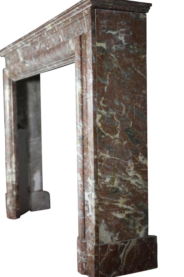 Brown Belgian Marble Timeless Antique Fireplace Surround For Sale at ...