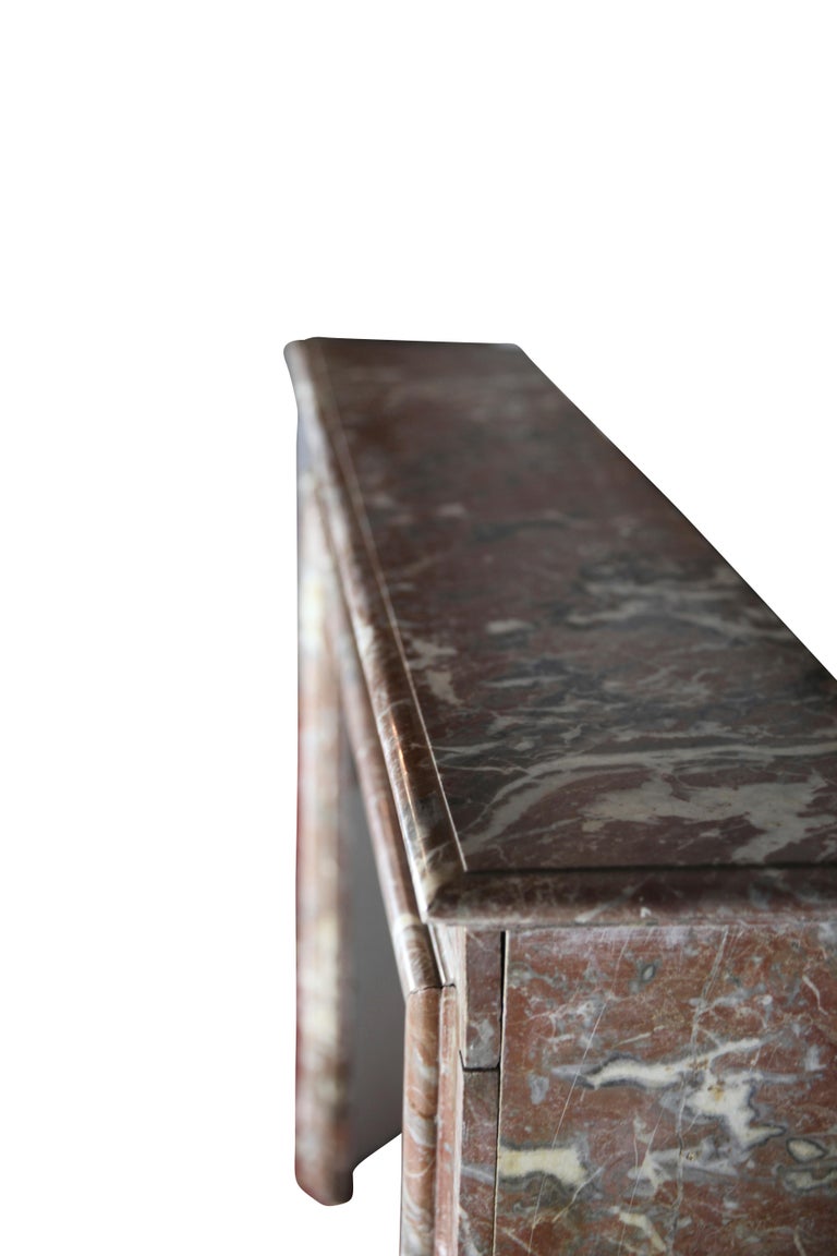 Brown Belgian Marble Timeless Antique Fireplace Surround For Sale at ...