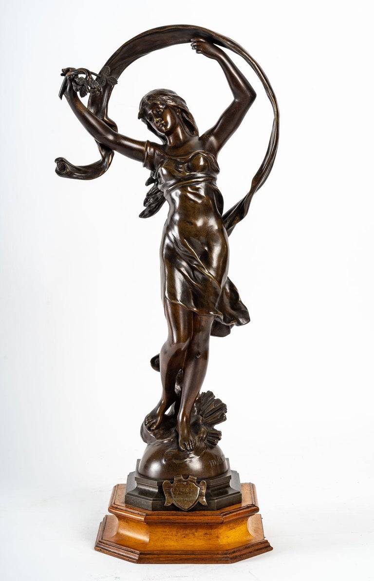 Brown Bronze Sculpture "The Dew" For Sale at 1stDibs