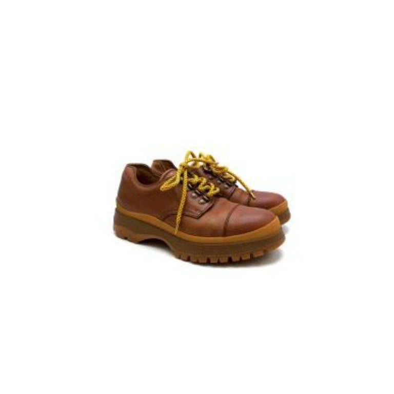 Brown Chunky Leather Brogues For Sale at 1stDibs