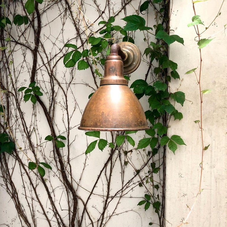 Brown Copper Vintage Industrial Cast Iron Scone Wall Lights at 1stDibs ...