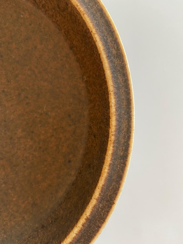 Brown Glaze Model No. 66 Saxbo Ceramic Bowl For Sale at 1stDibs