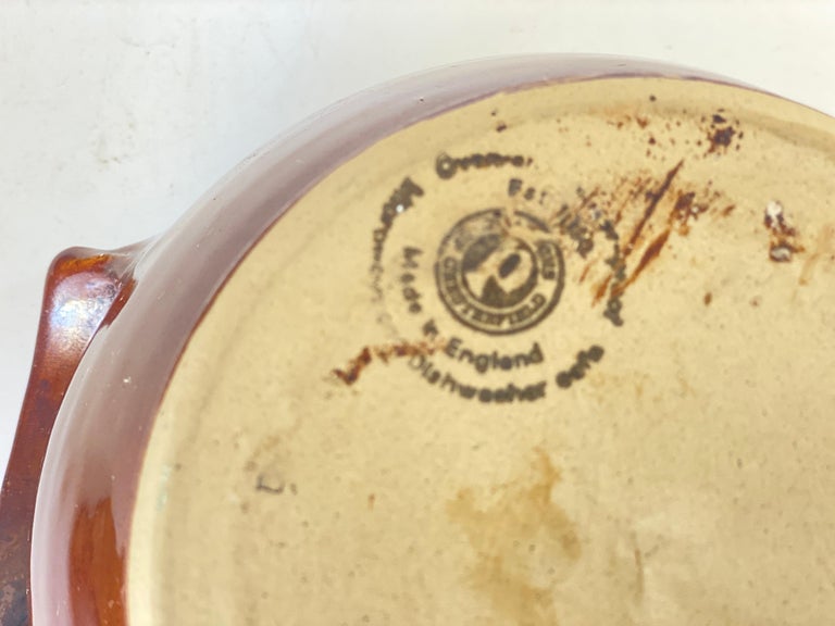 Brown Glazed Lidded Stoneware Soupe Tureens England Set of 3 circa 1950 ...