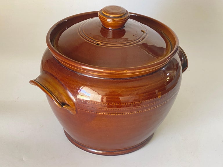 Brown Glazed Lidded Stoneware Soupe Tureens England Set of 3 circa 1950 ...