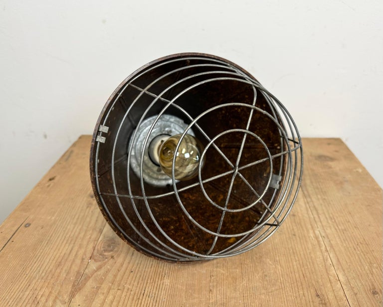 Brown Industrial Bakelite Pendant Light from VEB Narva, 1960s For Sale ...