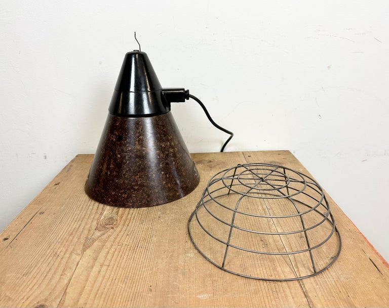 Brown Industrial Bakelite Pendant Light from VEB Narva, 1960s For Sale ...