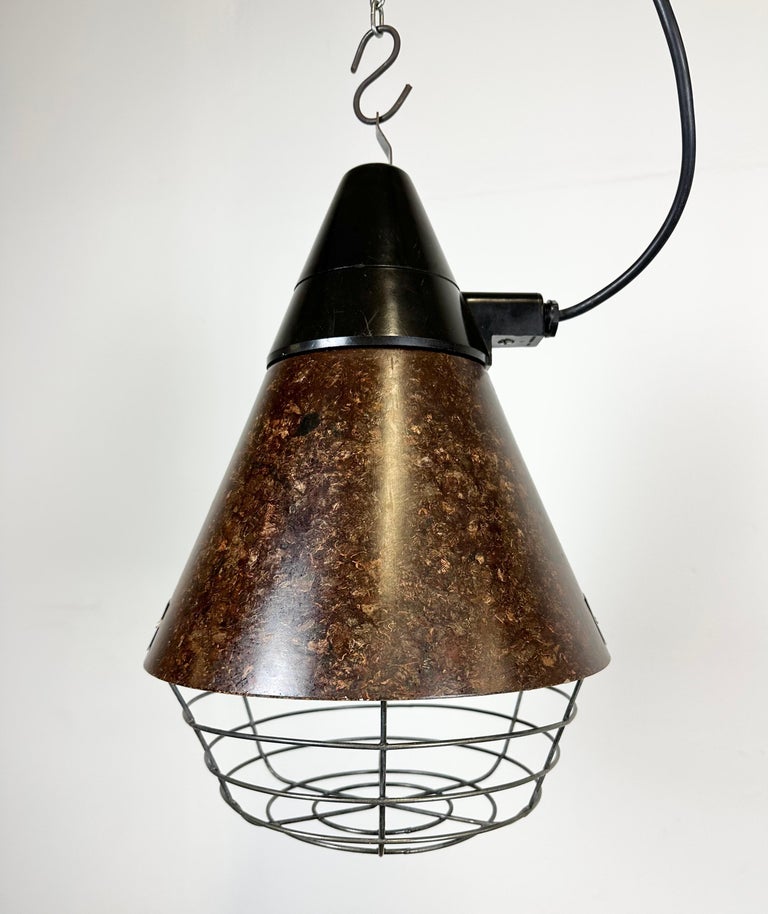 Brown Industrial Bakelite Pendant Light from VEB Narva, 1960s For Sale ...