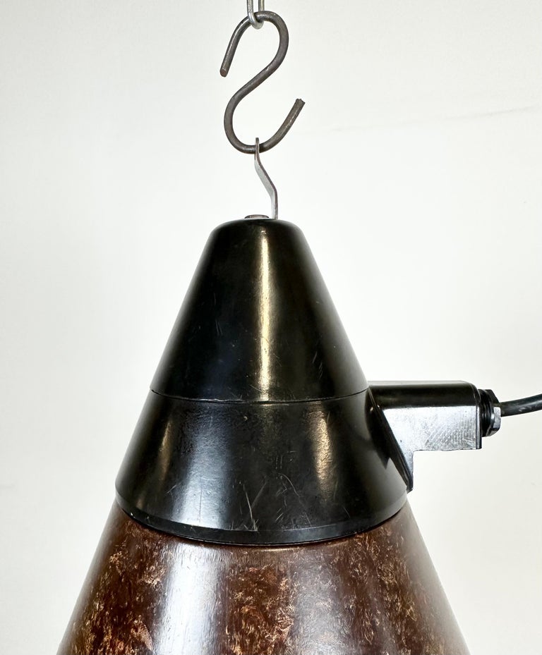 Brown Industrial Bakelite Pendant Light from VEB Narva, 1960s For Sale ...