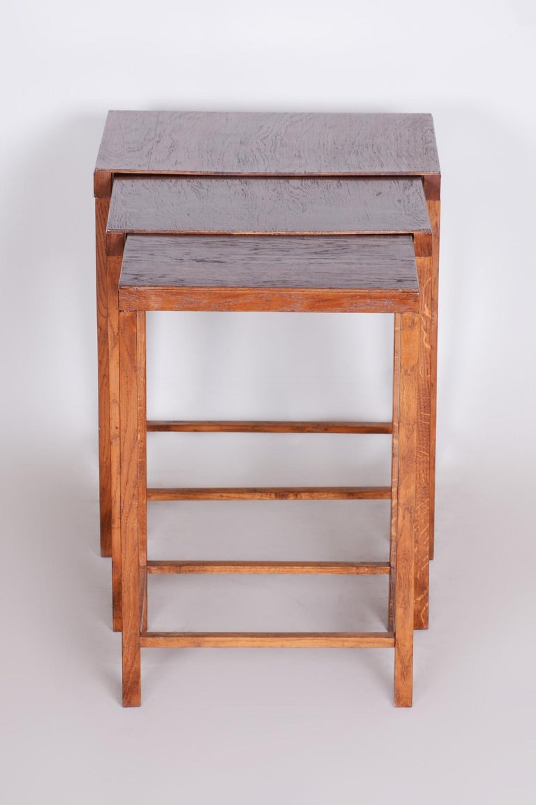 Brown Jan Vanek Nest Tables Made in 1930s Czechia, Art Deco For Sale at ...