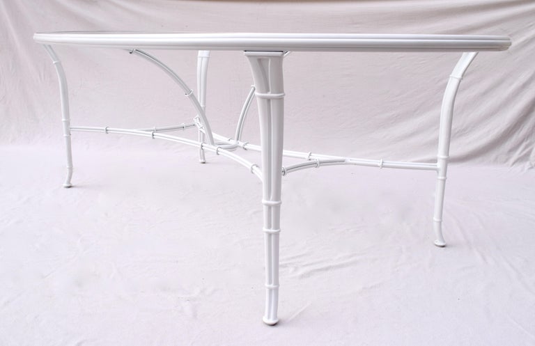 Brown Jordan Calcutta Faux Bamboo Dining Table and Six Chairs For Sale ...