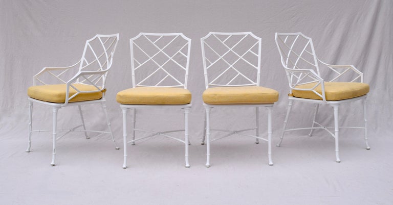 Brown Jordan Calcutta Faux Bamboo Dining Table and Six Chairs For Sale ...