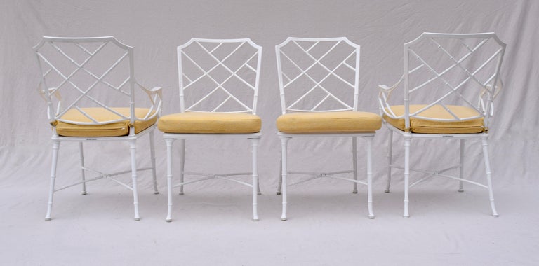 Brown Jordan Calcutta Faux Bamboo Dining Table and Six Chairs For Sale ...