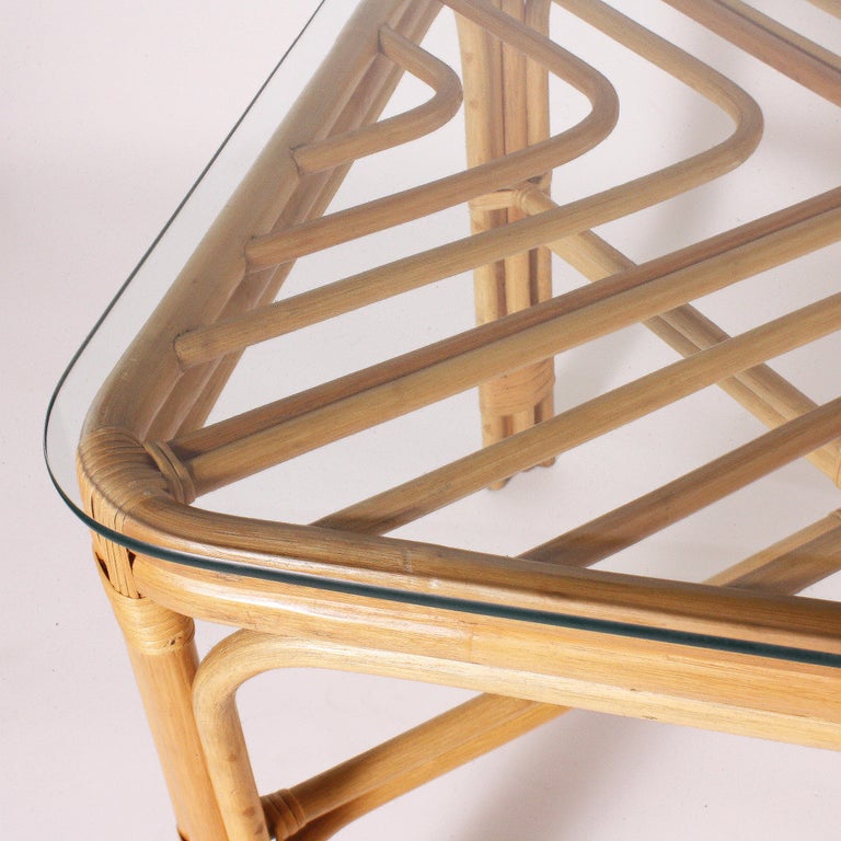 Brown Jordan Rattan Table, circa 1960 at 1stDibs