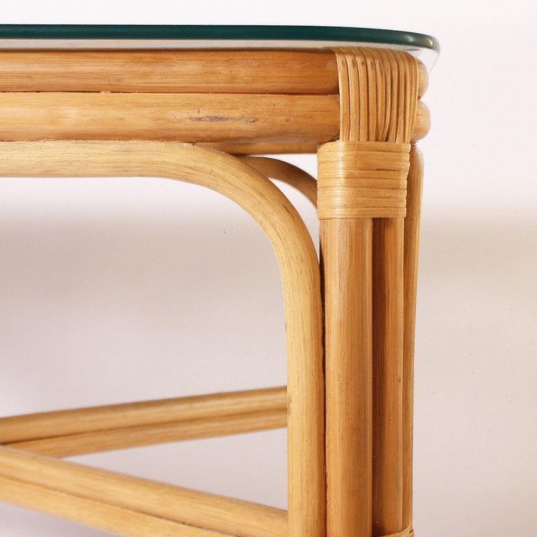 Brown Jordan Rattan Table, circa 1960 at 1stDibs