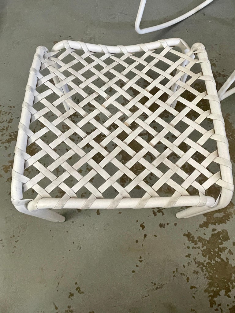 Brown Jordan "Tamiami" Woven Rocking Chair and Ottoman For Sale at 1stDibs