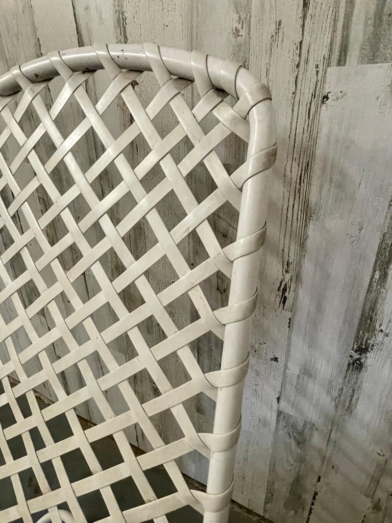 Brown Jordan "Tamiami" Woven Rocking Chair and Ottoman For Sale at 1stDibs