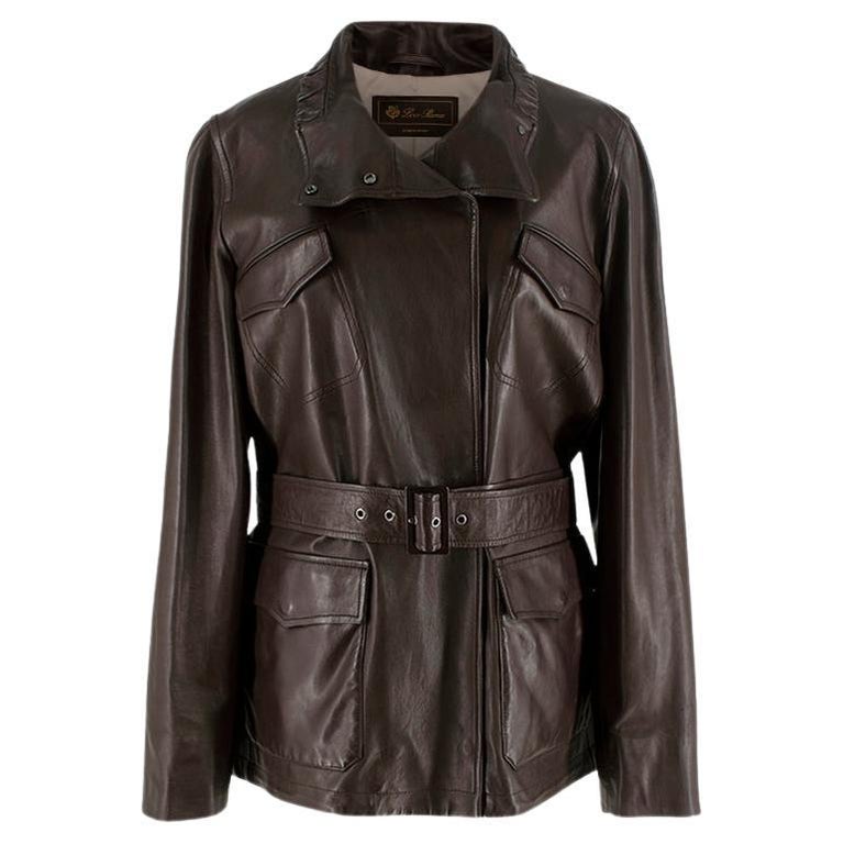 Brown Lambskin Leather Jacket at 1stDibs