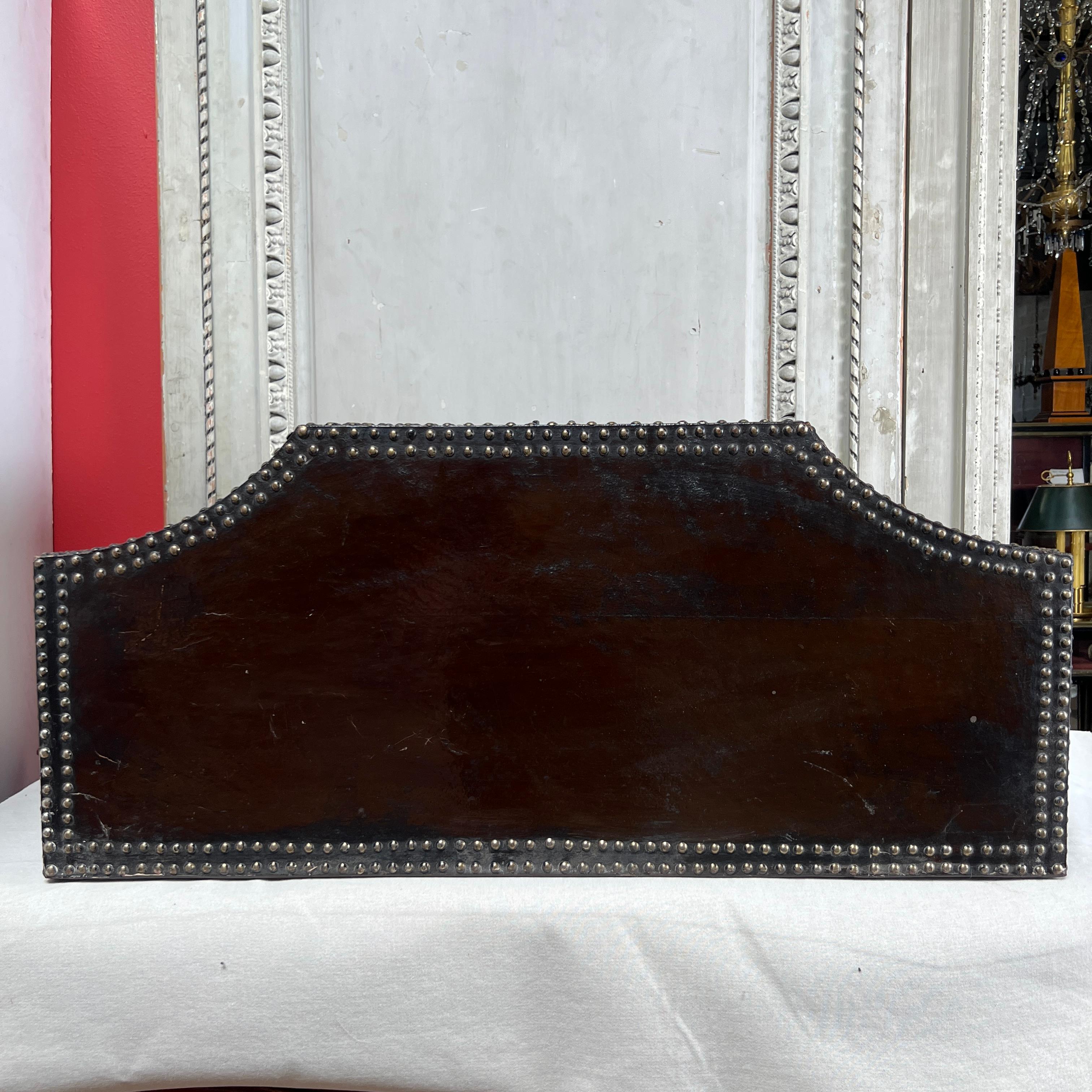 Brown Leather Chest of Drawers with Nailheads at 1stDibs