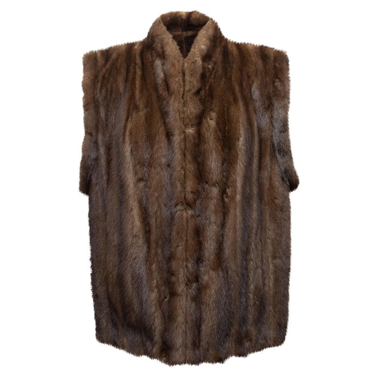 Brown Mink Fur Reversible Vest For Sale at 1stDibs