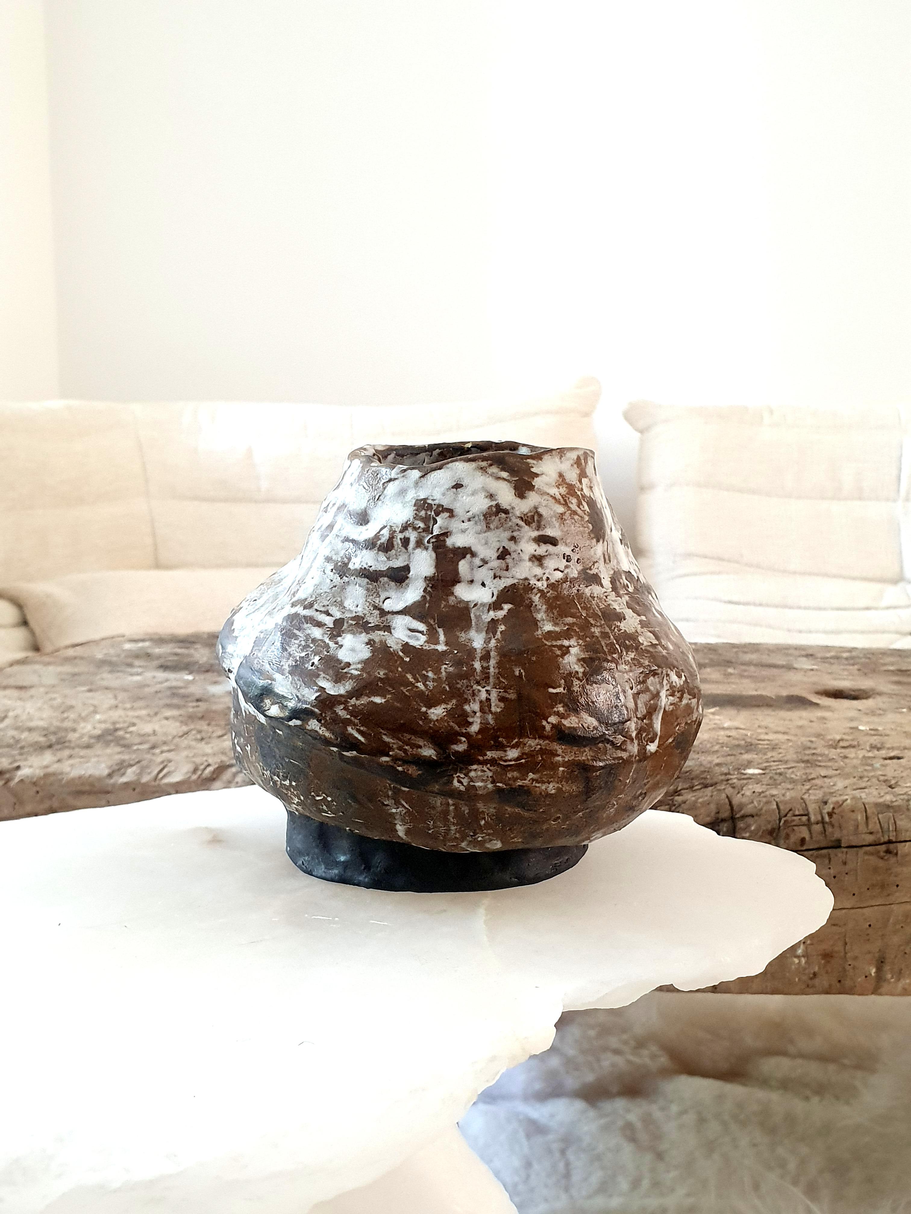 Brown Morandi Vase by Adèle Clèves For Sale at 1stDibs