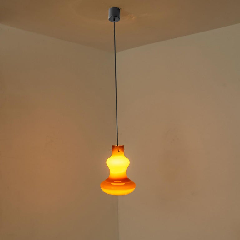 Brown Murano Glass Pendant Light by Massimo Vignelli for Vistosi, 1960 ...