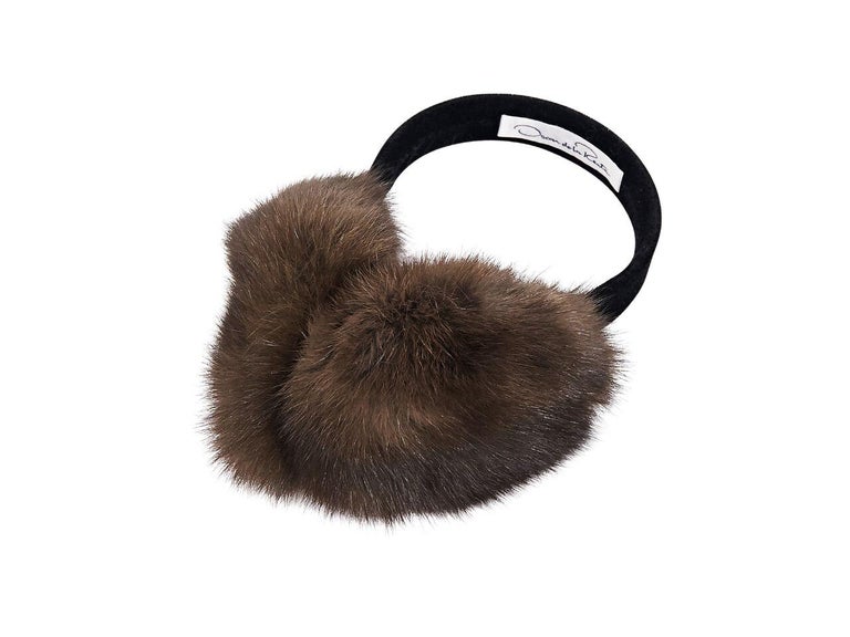 Brown Oscar de la Renta Sable Fur Ear Muffs at 1stDibs