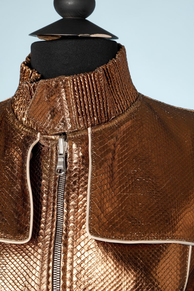 Brown python jacket Shiro For Sale at 1stDibs
