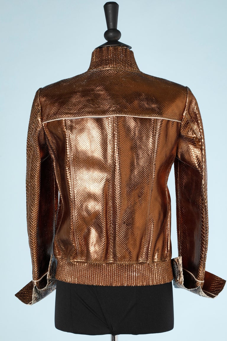 Brown python jacket Shiro For Sale at 1stDibs