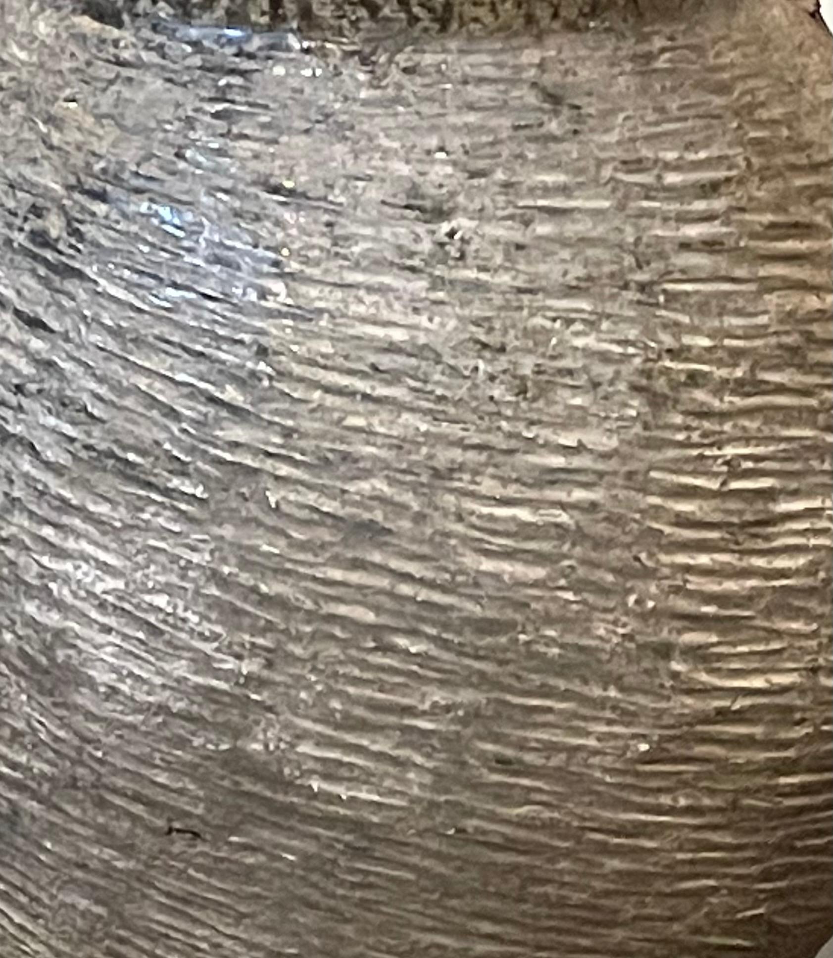 Brown Rib Textured Two Handled Vase, China, 19th Century For Sale at ...