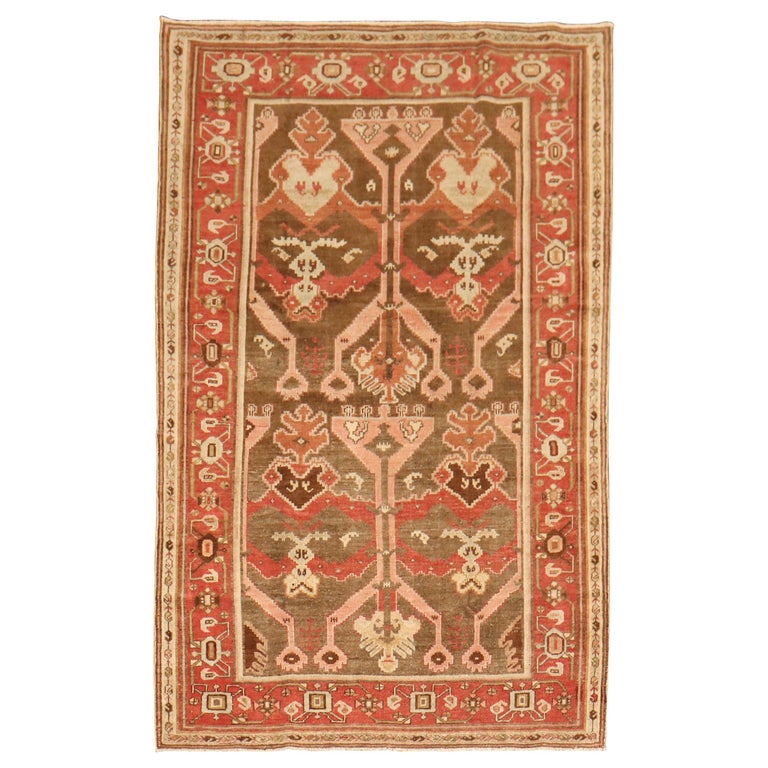 Brown Rust Color Persian Rug For Sale at 1stDibs