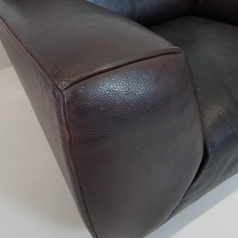 Brown Thick High Quality Leather Lounge Chair 'Fat Boy' by Molinari at ...