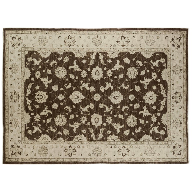 Brown Traditional Style Wool Area Rug For Sale at 1stDibs