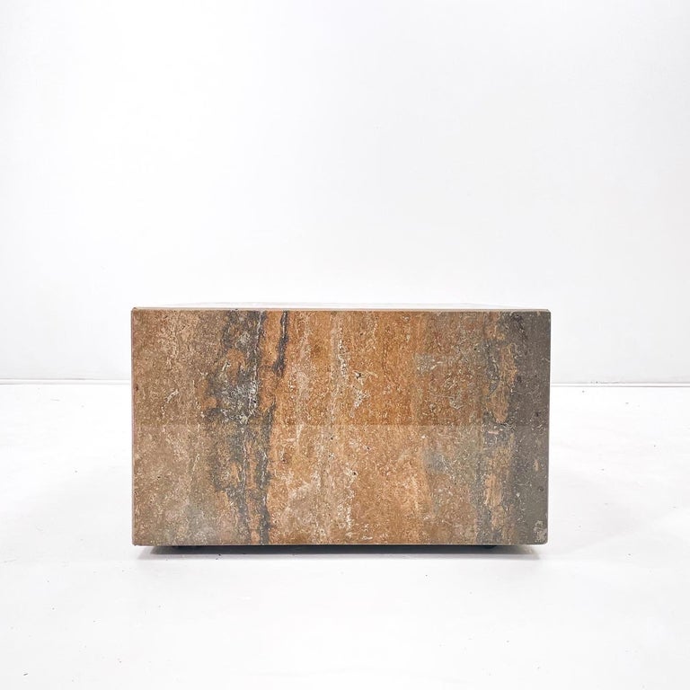 Brown Travertine Coffee Table For Sale at 1stDibs